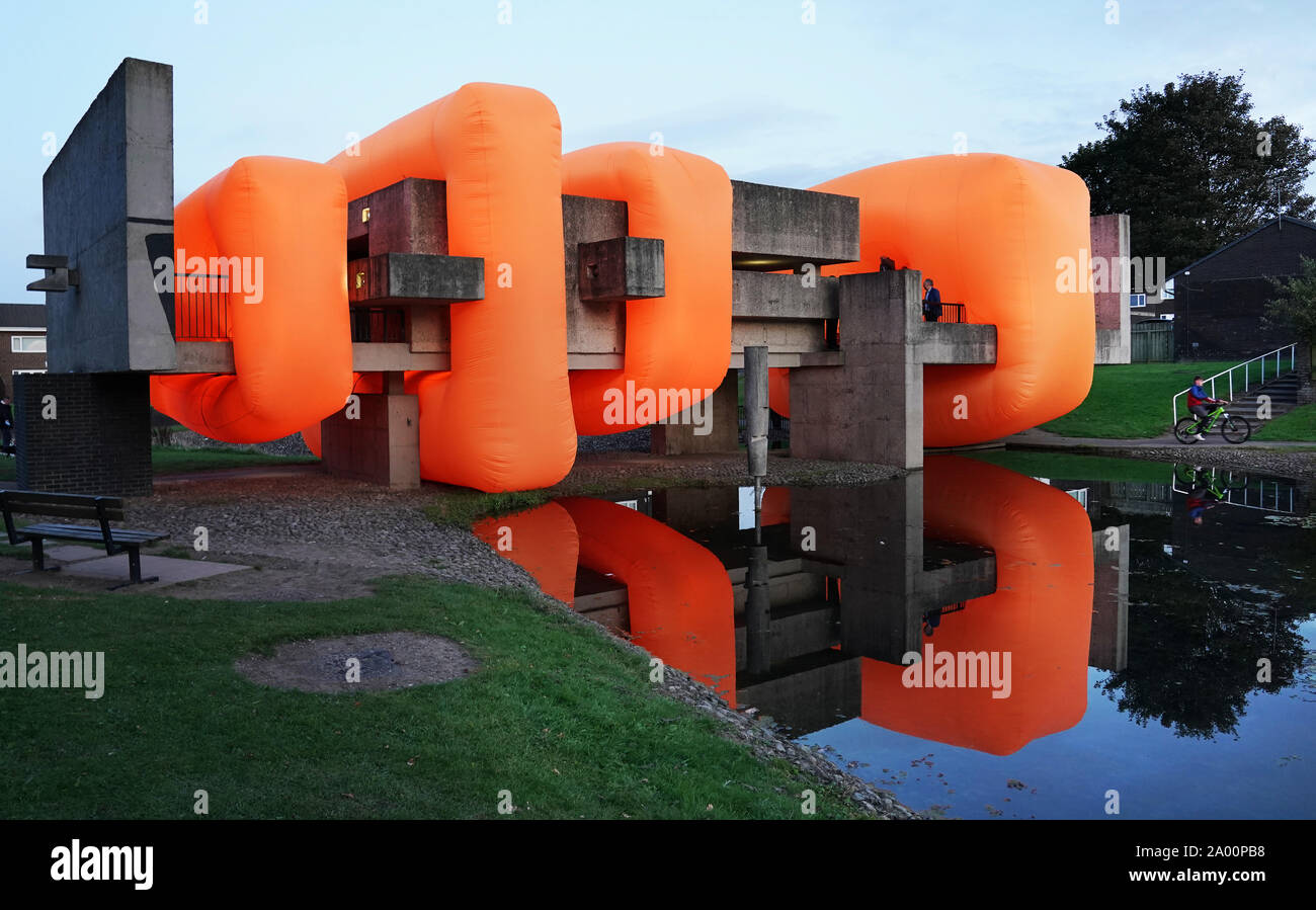 The Grade 2 listed Apollo Pavilion at Peterlee is encased in a giant ...