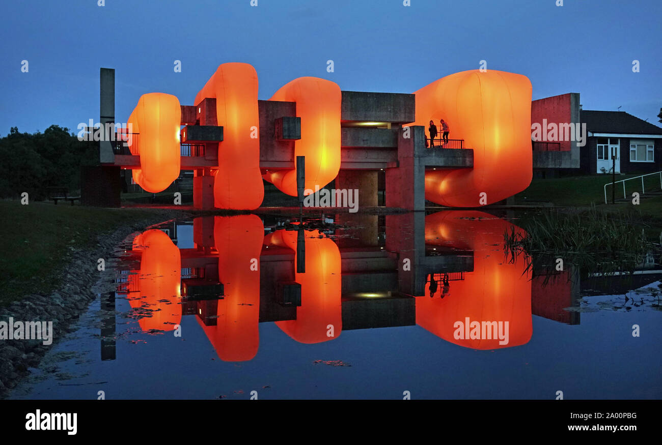 The Grade 2 listed Apollo Pavilion at Peterlee is encased in a giant ...