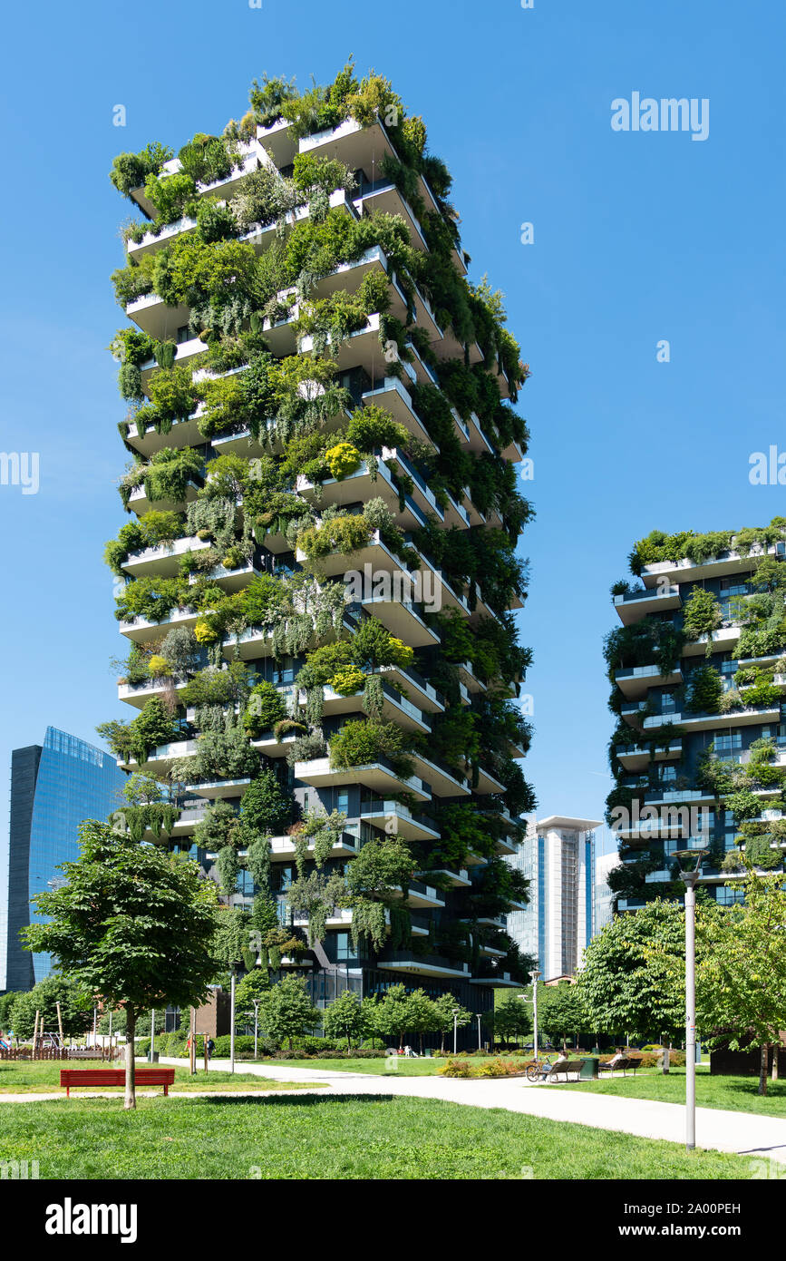 MILAN, ITALY - MAY 31, 2019: Bosco Verticale Or Vertical Forest Are A ...
