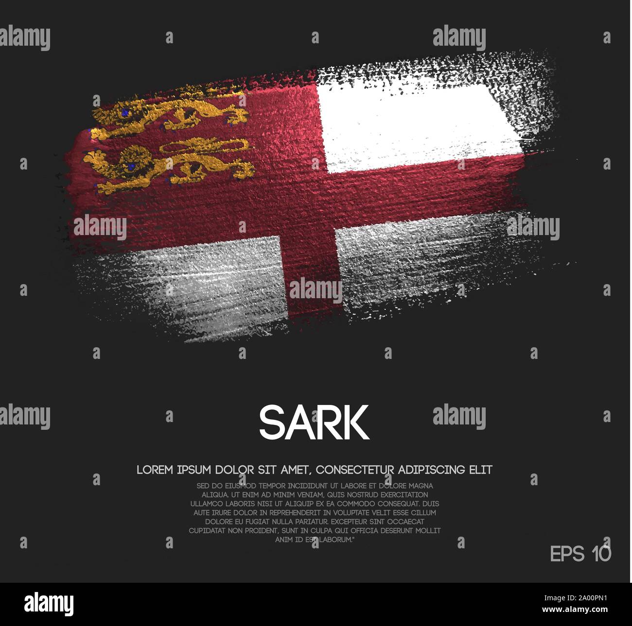 Sark Flag Made of Glitter Sparkle Brush Paint Vector Stock Vector Image ...