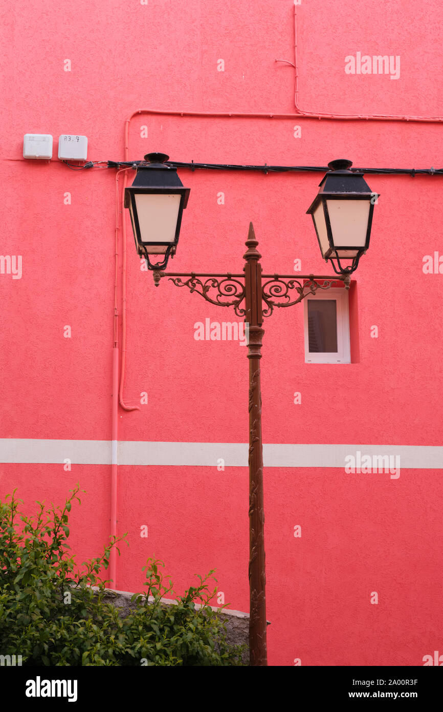 Colourfully painted external building / house walls detail Stock Photo ...