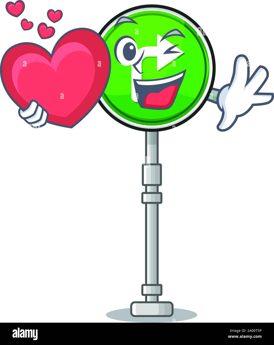 With heart turn right shape with the cartoon Stock Vector Image & Art ...