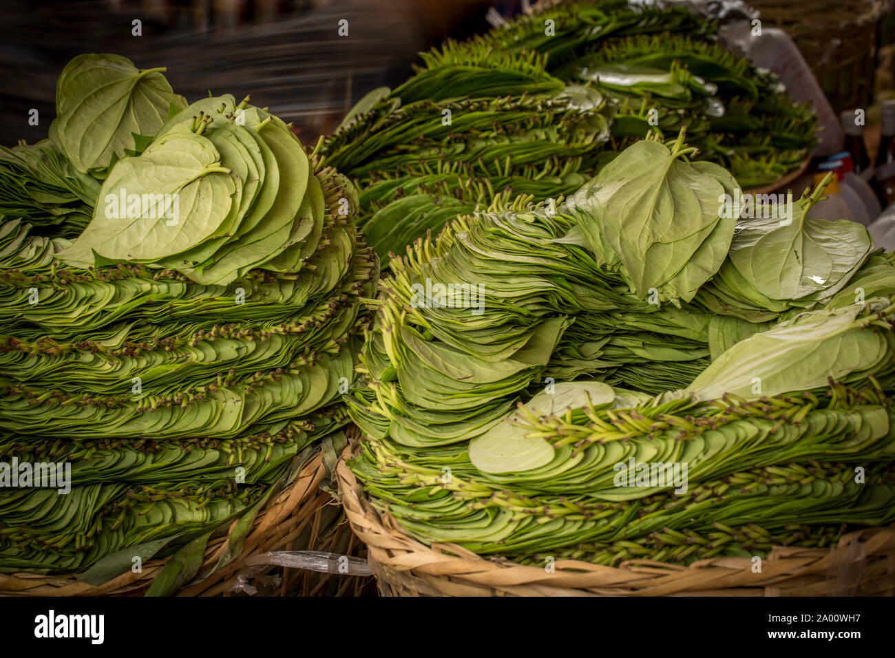 Green vegetables local market Stock Photo - Alamy
