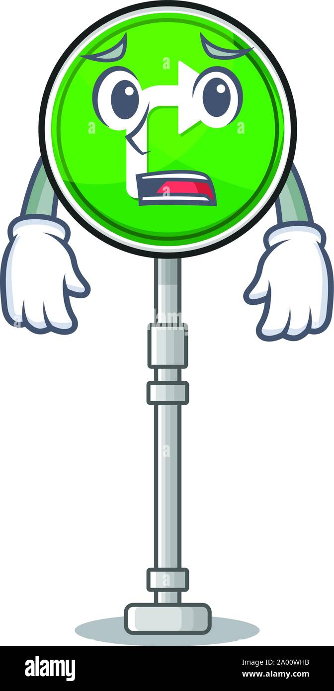 Afraid turn right shape with the cartoon Stock Vector Image & Art - Alamy
