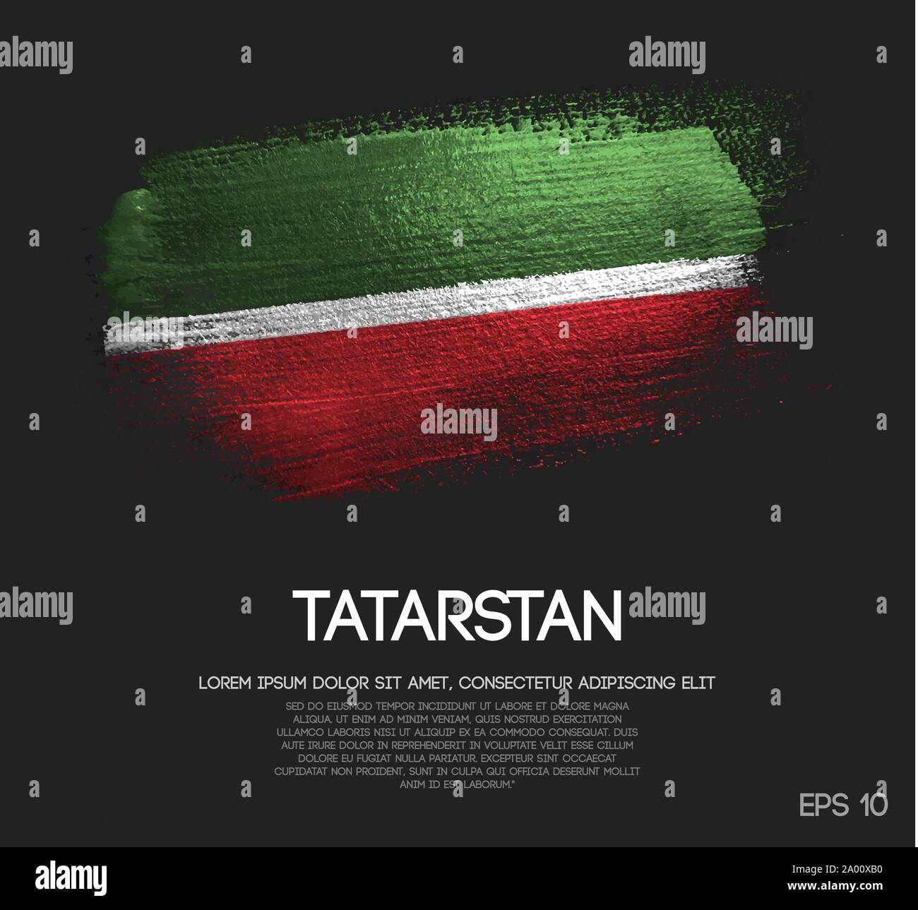 Tatarstan Flag Made of Glitter Sparkle Brush Paint Vector Stock Vector ...