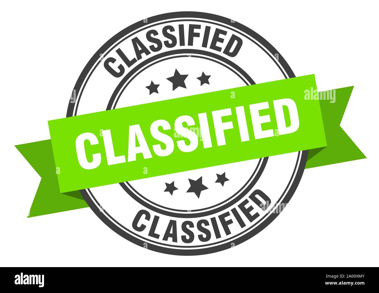 classified label. classified green band sign. classified Stock Vector ...