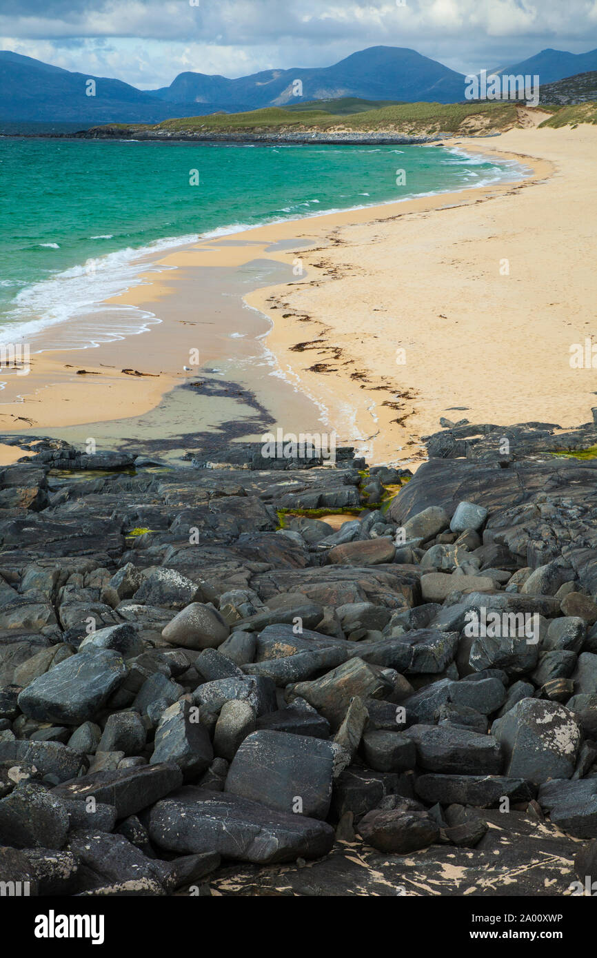 Playa de Scarista Beach. Sound of Taransay. South Harris Island. Outer ...