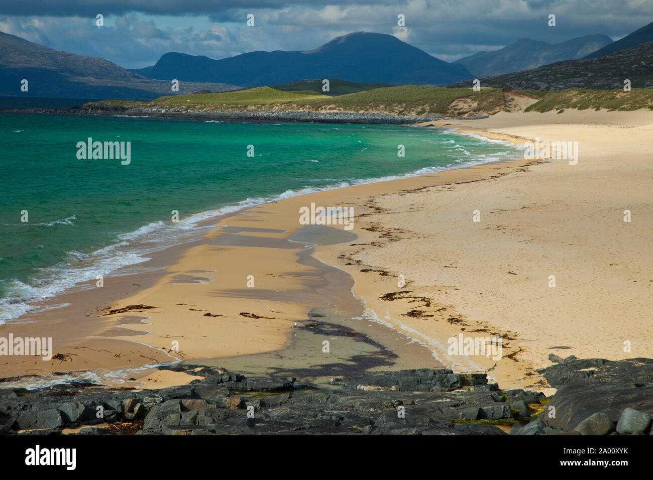 Playa de Scarista Beach. Sound of Taransay. South Harris Island. Outer ...