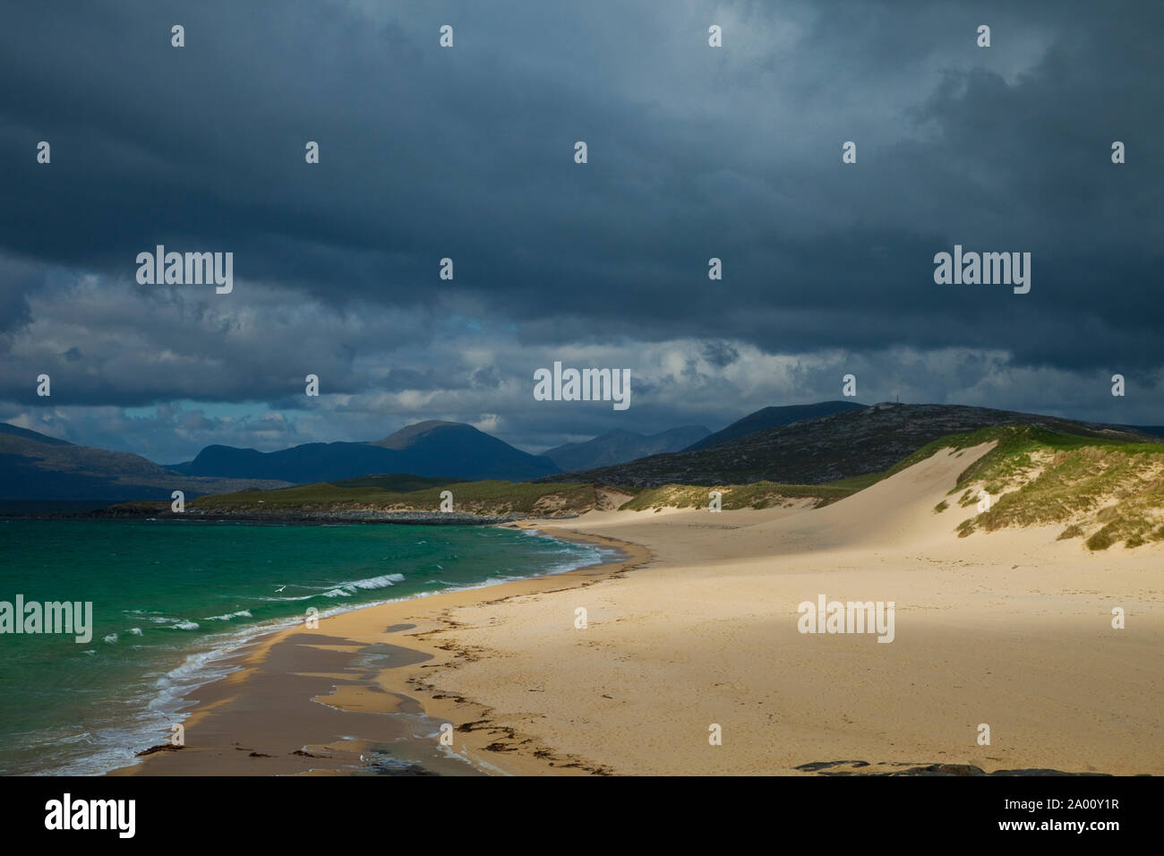 Playa de Scarista Beach. Sound of Taransay. South Harris Island. Outer ...