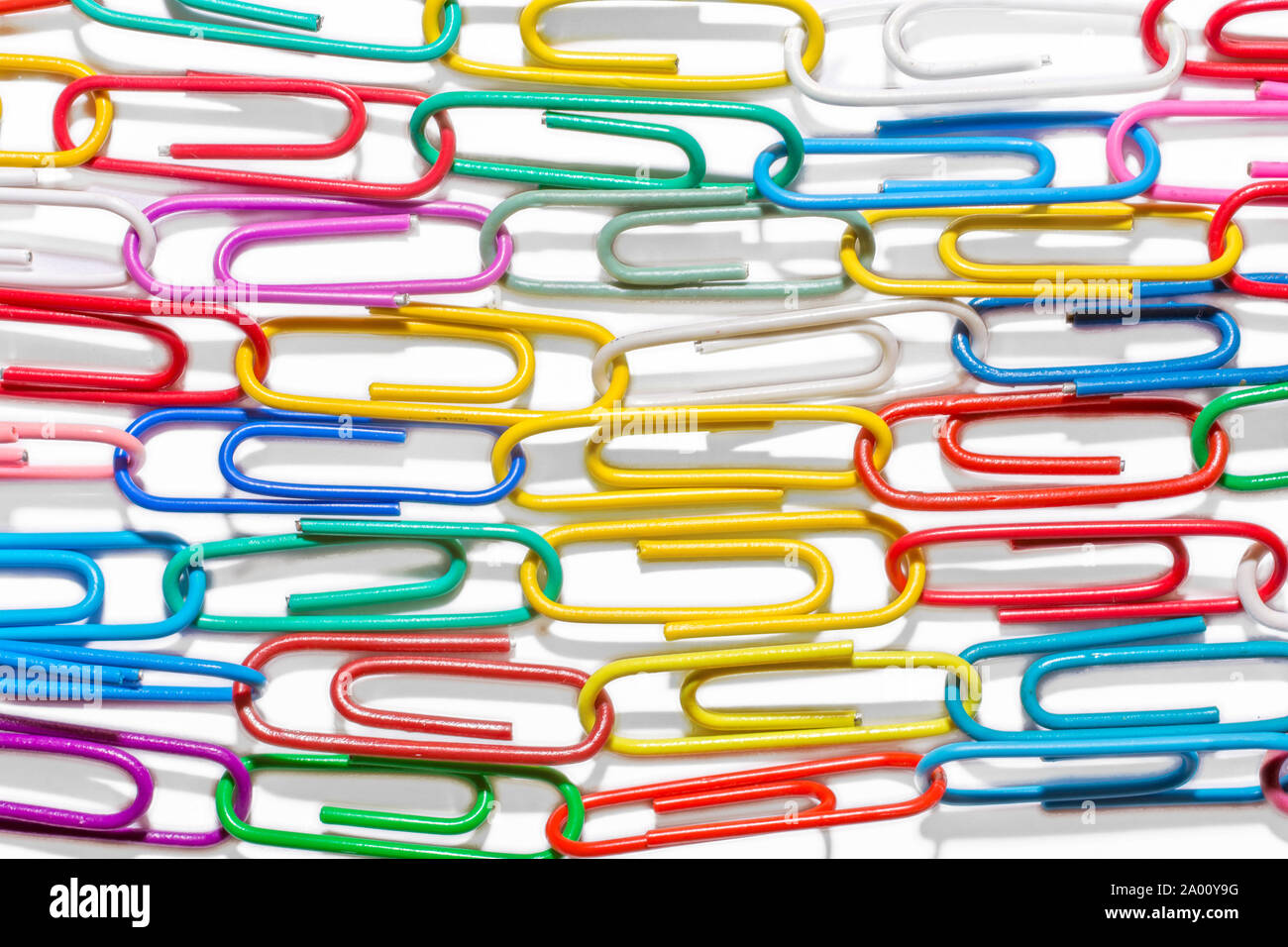 Colorful texture from colorful paperclips Stock Photo - Alamy