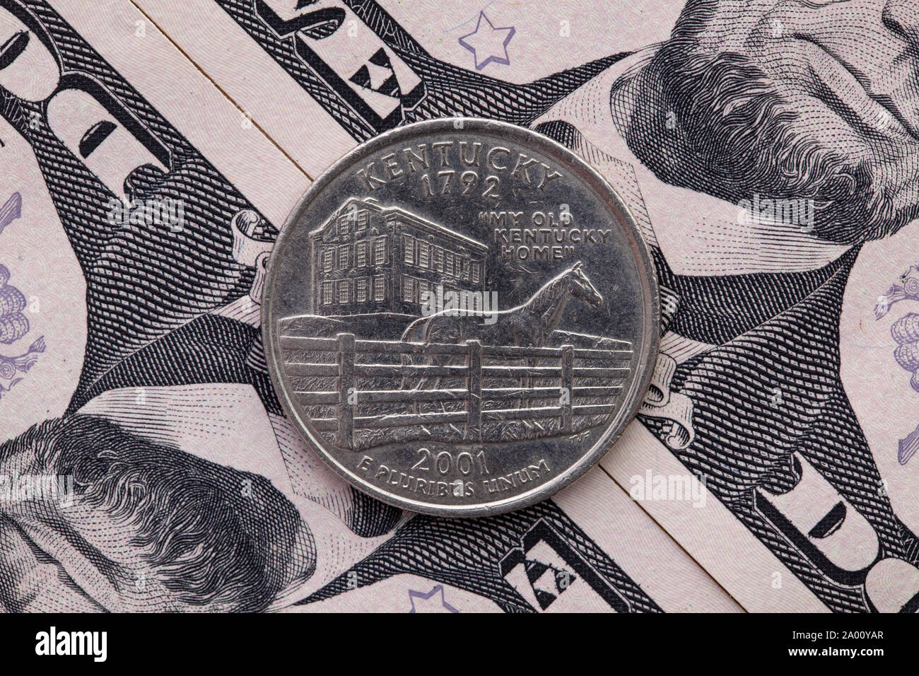 A quarter of Minnesota on US dollar bills. Symmetric composition of US ...