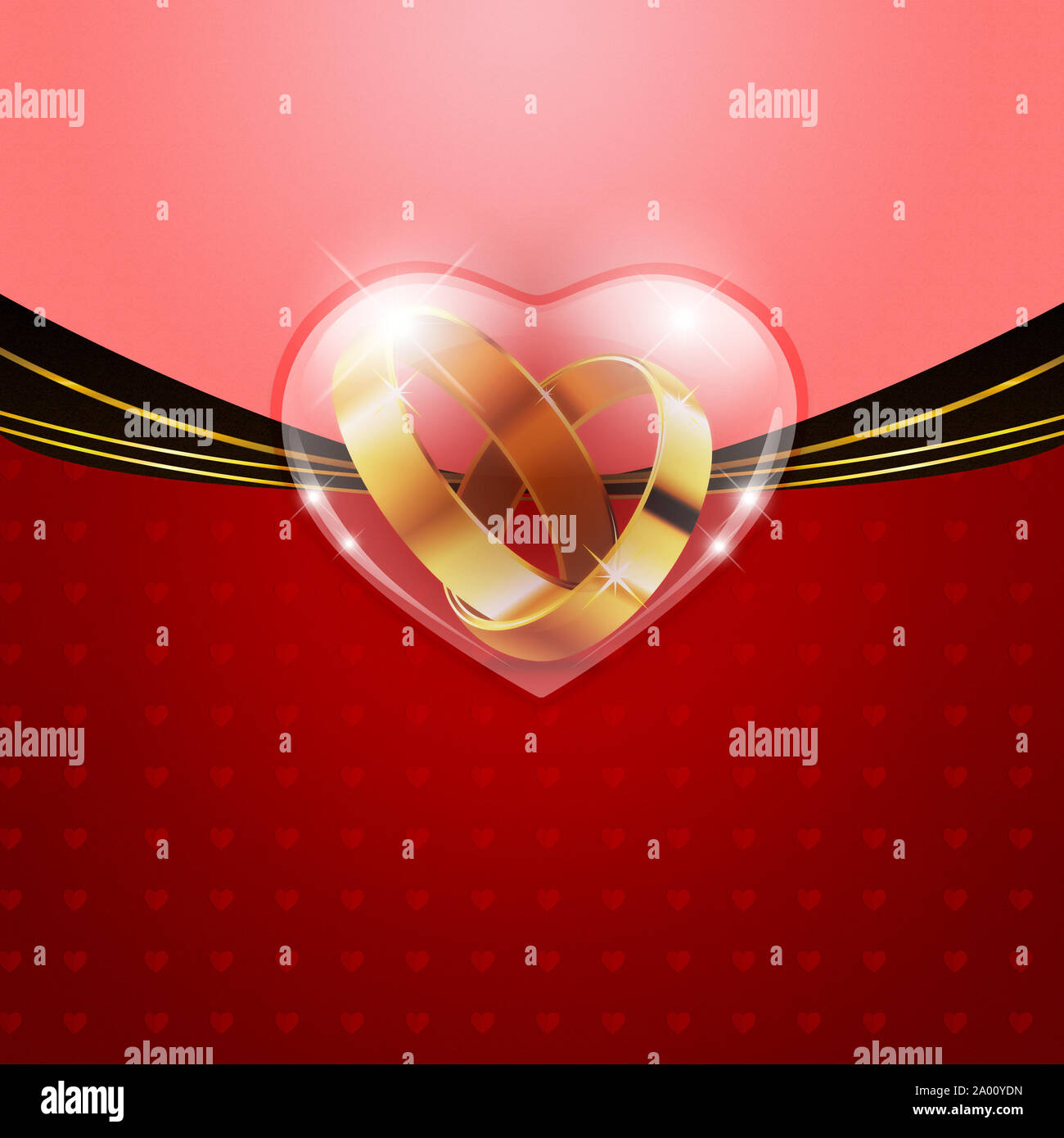 Two gold rings linked together hi-res stock photography and images - Alamy