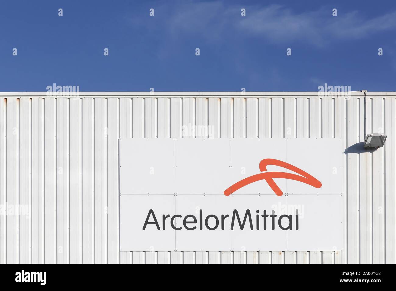 Villefranche, France - January 24, 2016: ArcelorMittal S.A. is a ...