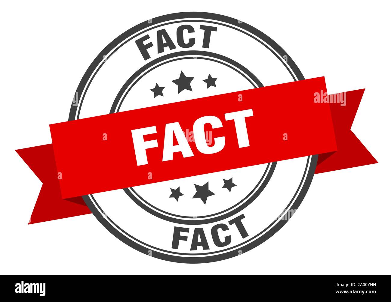 fact label. fact red band sign. fact Stock Vector Image & Art - Alamy