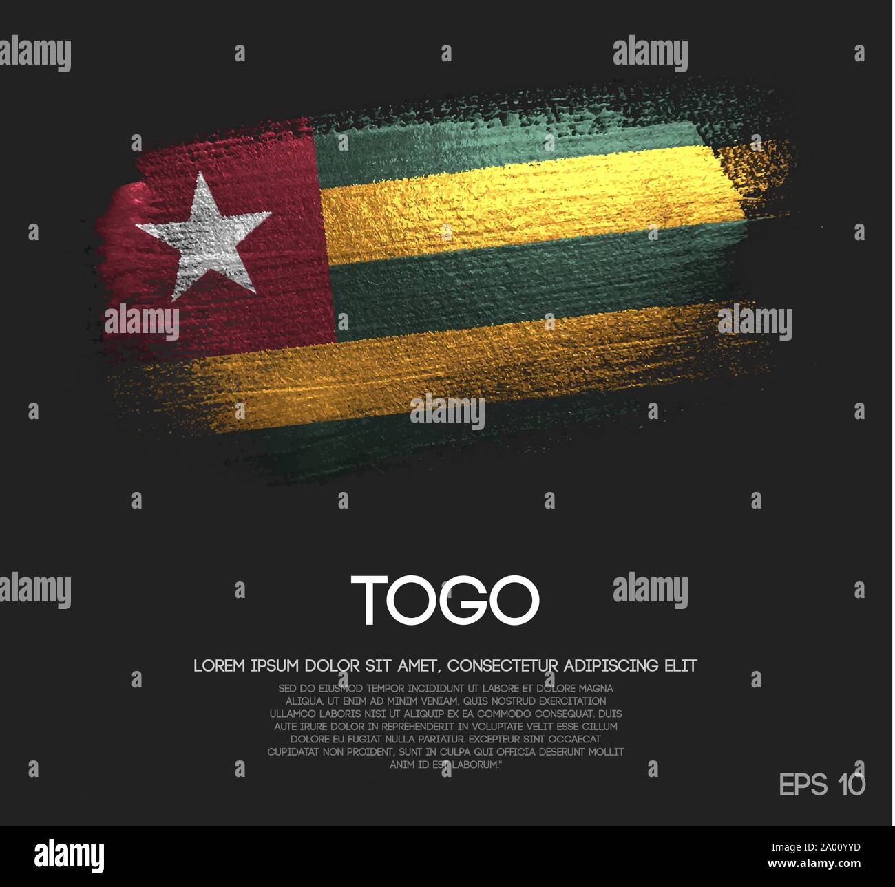 Togo flag vector vectors hi-res stock photography and images - Alamy