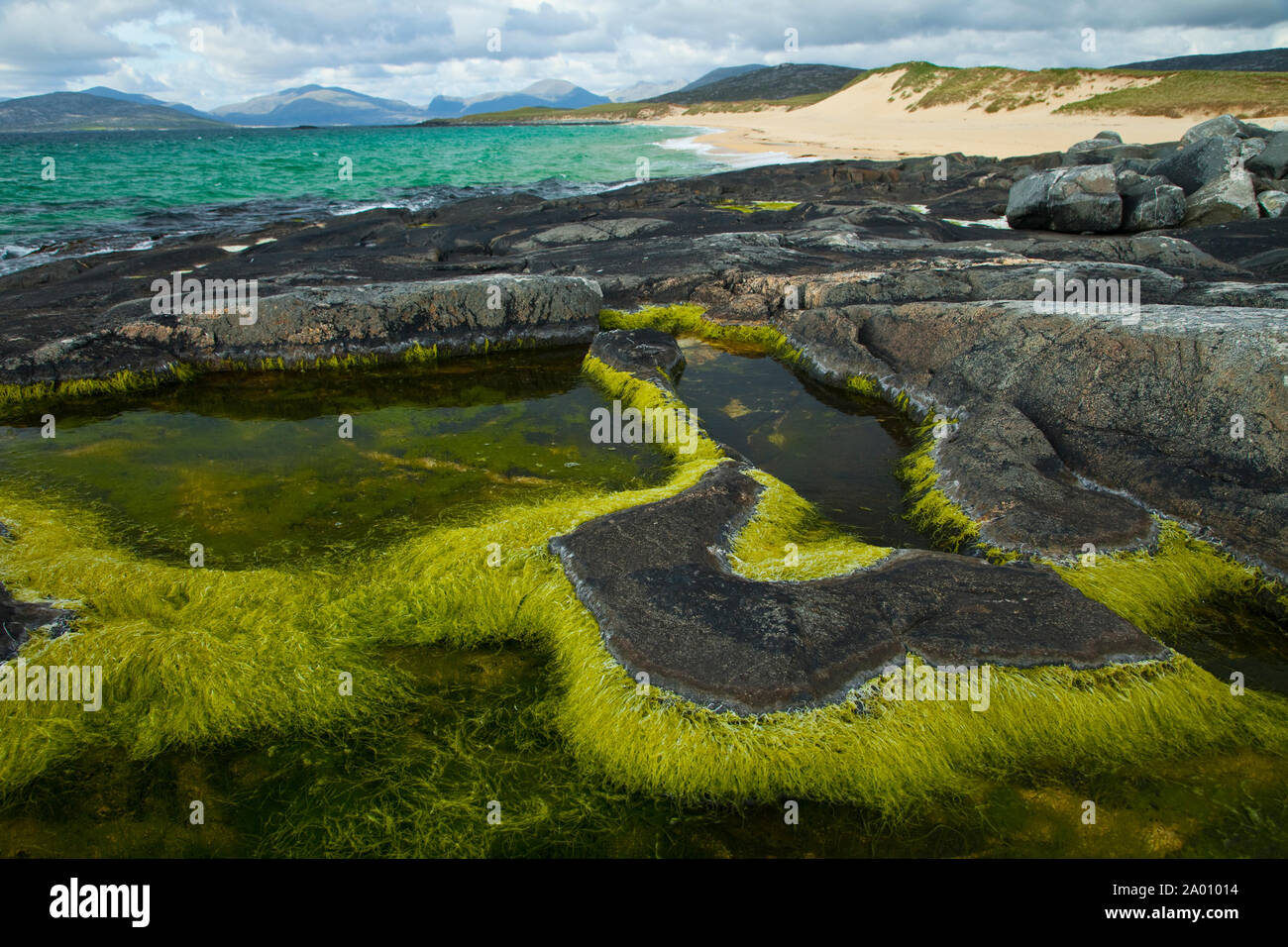 Playa de Scarista Beach. Sound of Taransay. South Harris Island. Outer ...