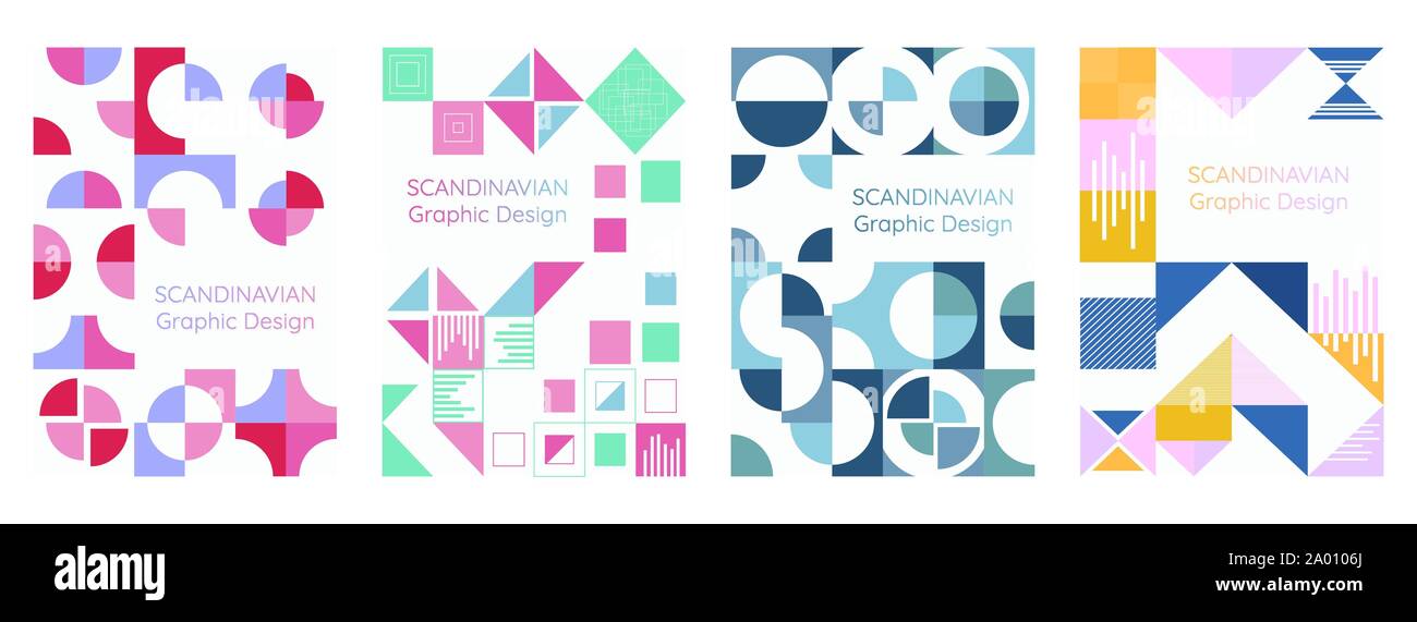 Scandinavian graphic design and geometry modern style. vector ...