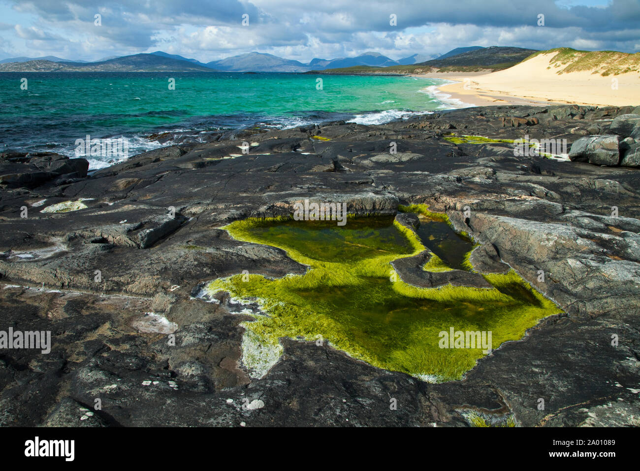 Playa de Scarista Beach. Sound of Taransay. South Harris Island. Outer ...