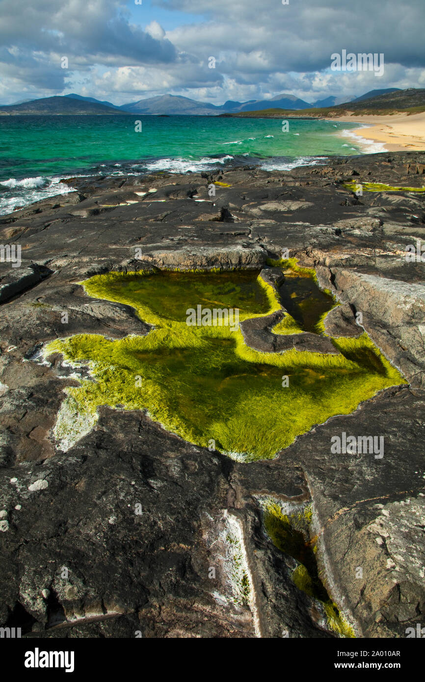 Playa de Scarista Beach. Sound of Taransay. South Harris Island. Outer ...