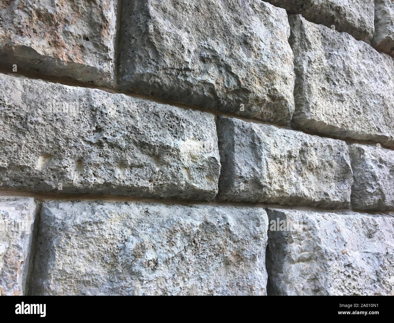 Grey/Brown Stone Wall Texture with big bricks on ancient historic ...