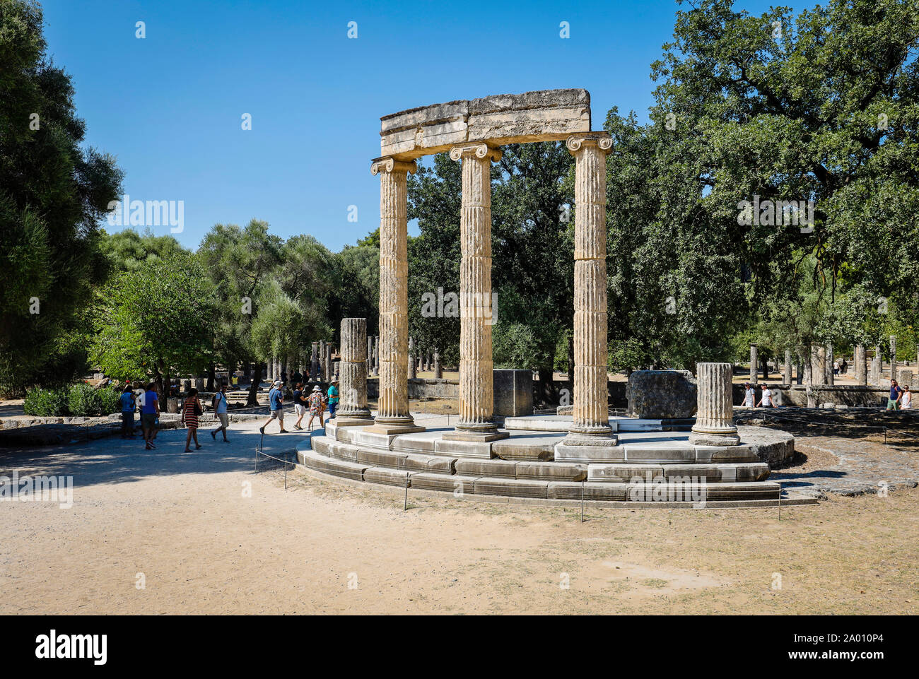 Olympia, Elis, Peloponnese, Greece - Ancient Olympia, here column ...