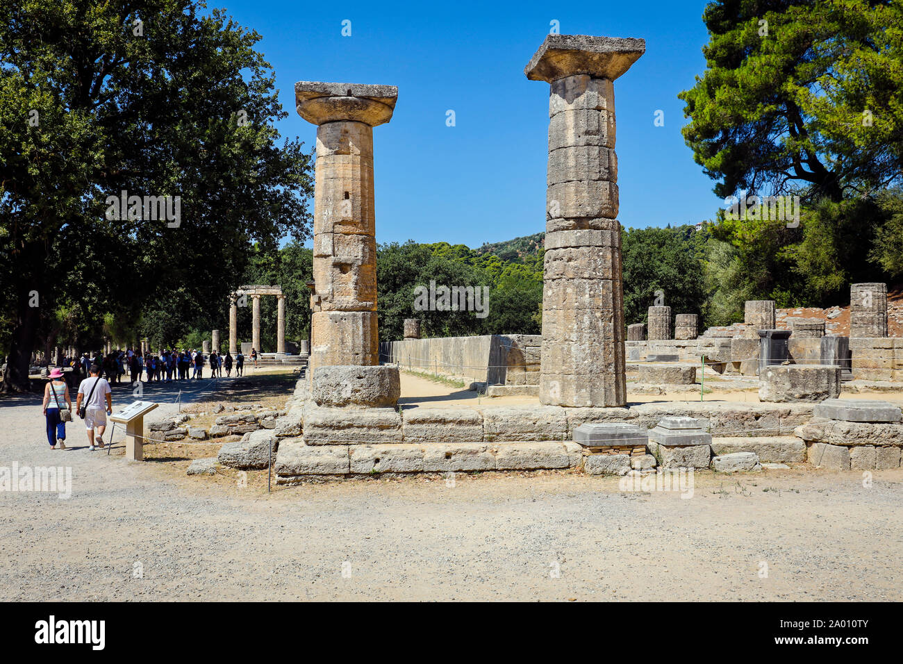 Olympia, Elis, Peloponnese, Greece - Ancient Olympia, here column ...