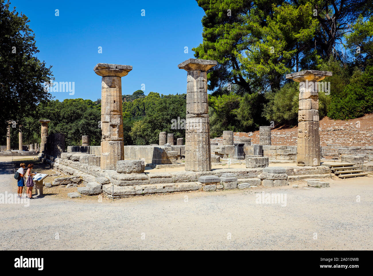 Olympia, Elis, Peloponnese, Greece - Ancient Olympia, here column ...