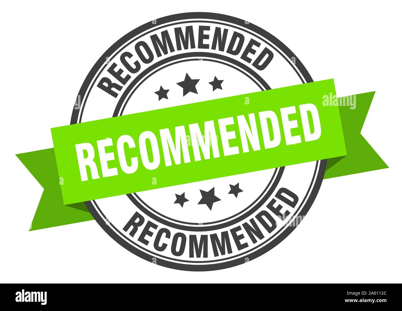 recommended label. recommended green band sign. recommended Stock ...
