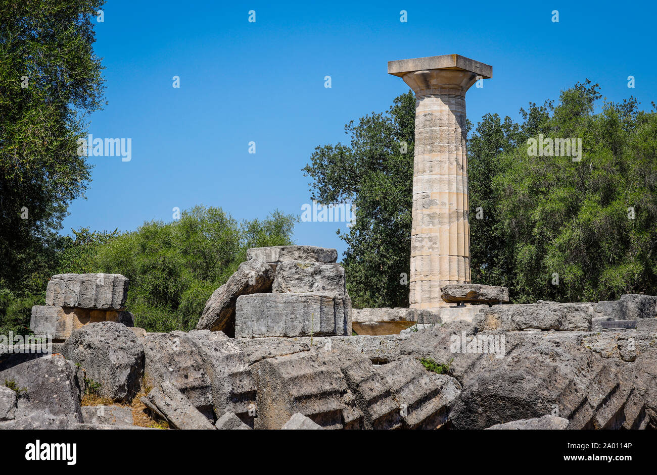 Olympia, Elis, Peloponnese, Greece - Ancient Olympia, here remains of ...