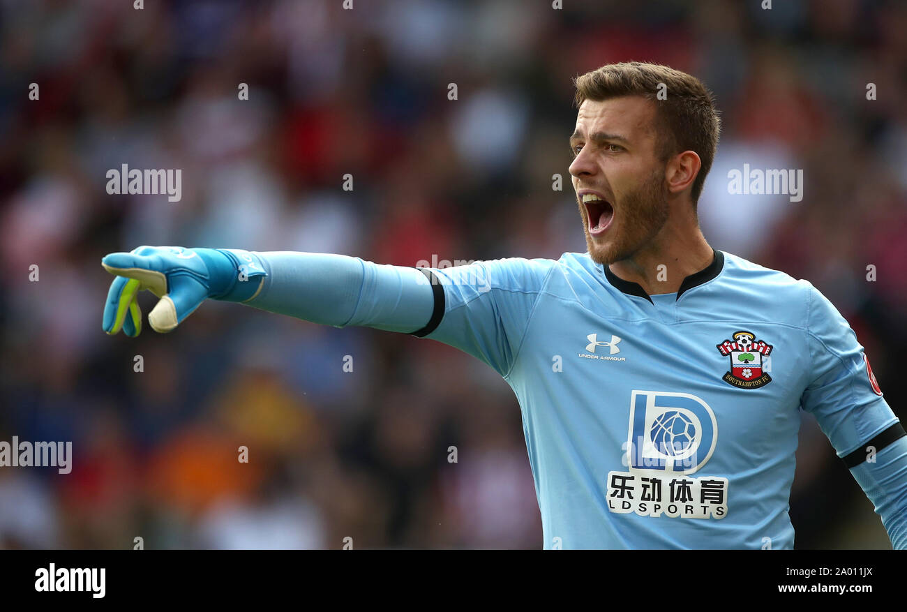 Southampton goalkeeper Angus Gunn Stock Photo - Alamy