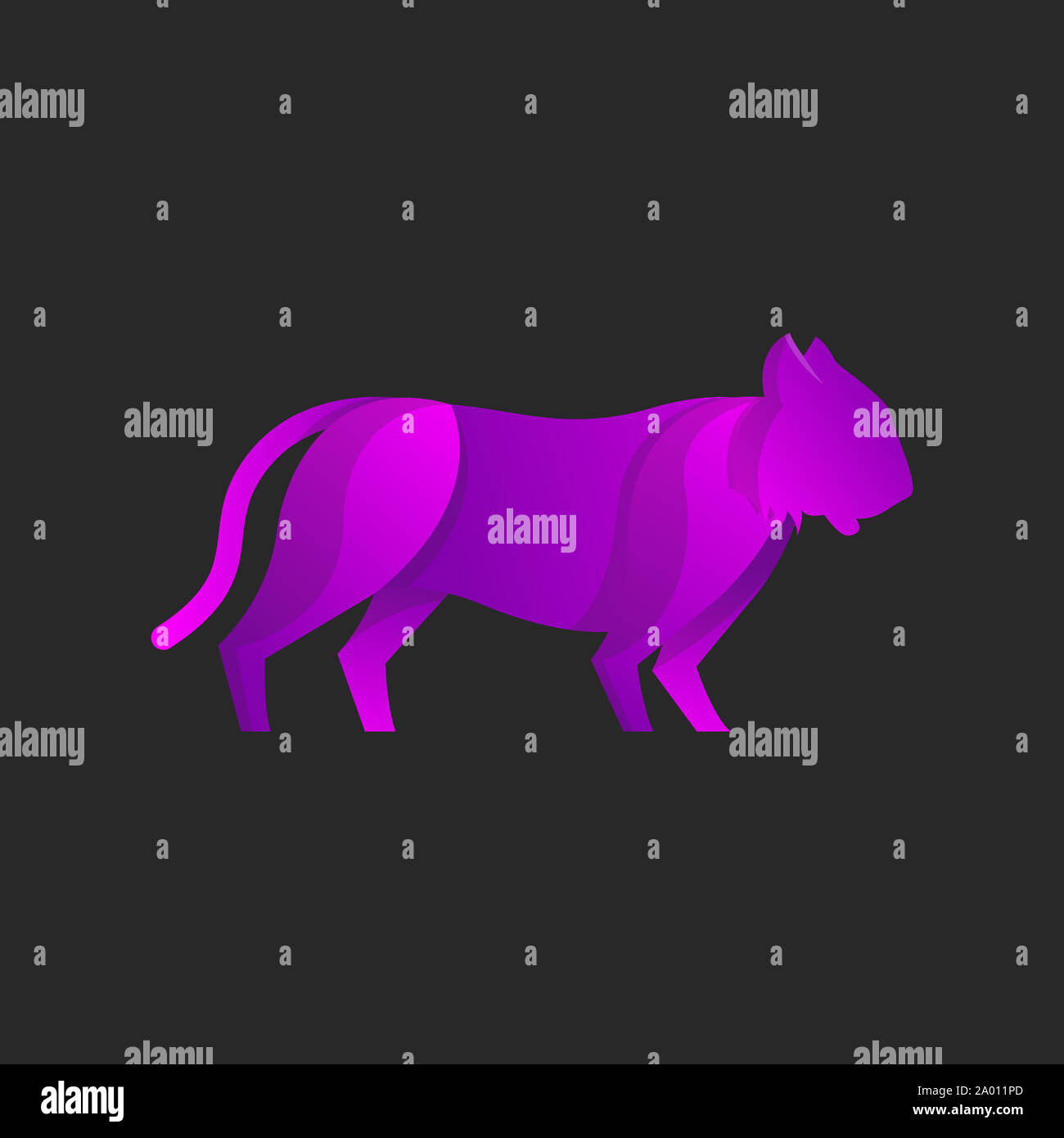 Tiger Logo with Colorful Gradient style, modern design, for company ...