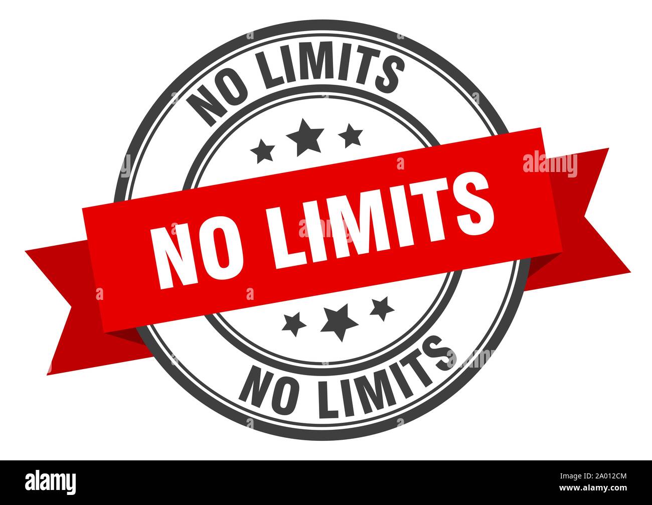 no limits label. no limits red band sign. no limits Stock Vector Image ...