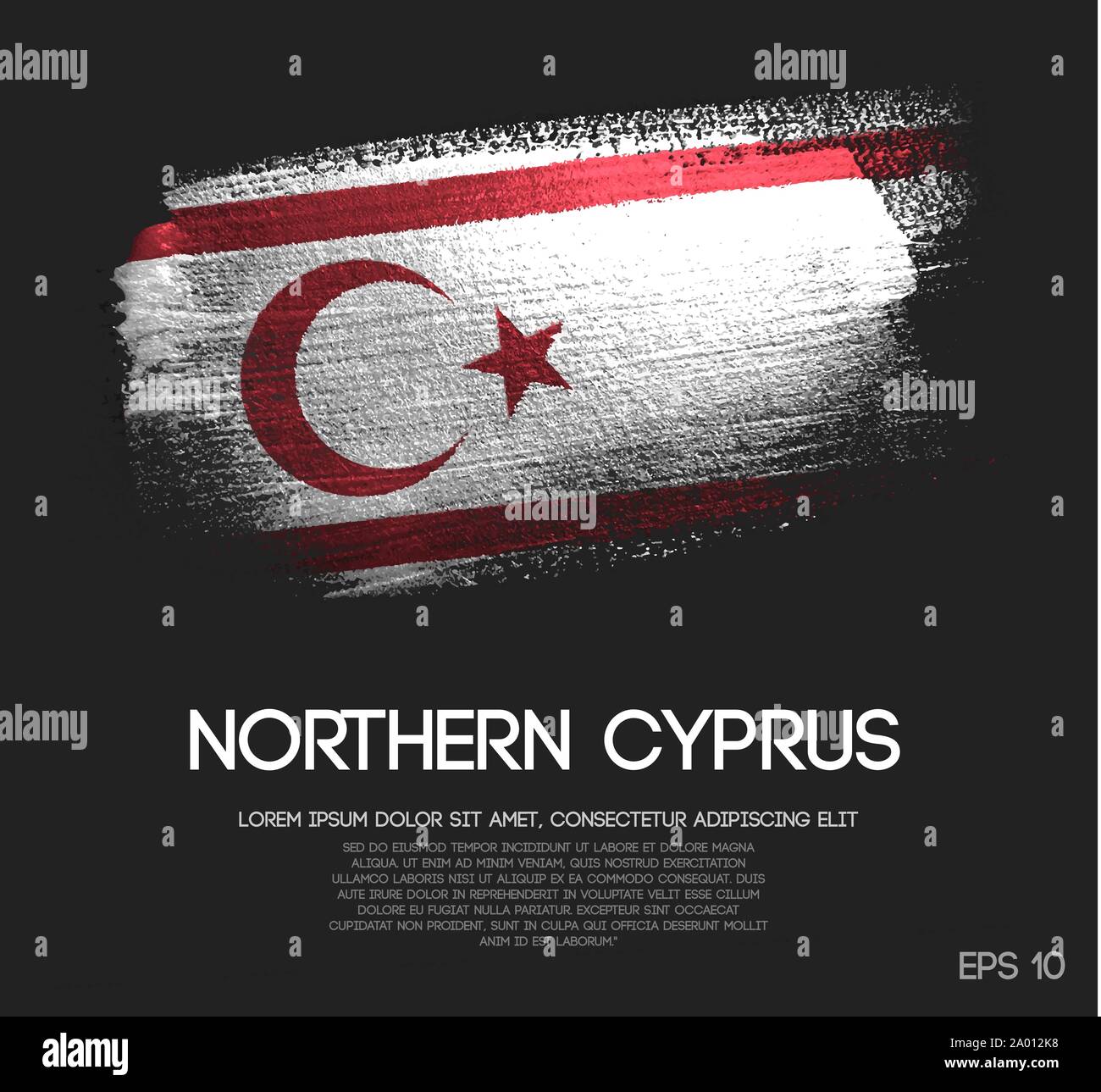 National flag of the turkish republic of northern cyprus Stock Vector ...