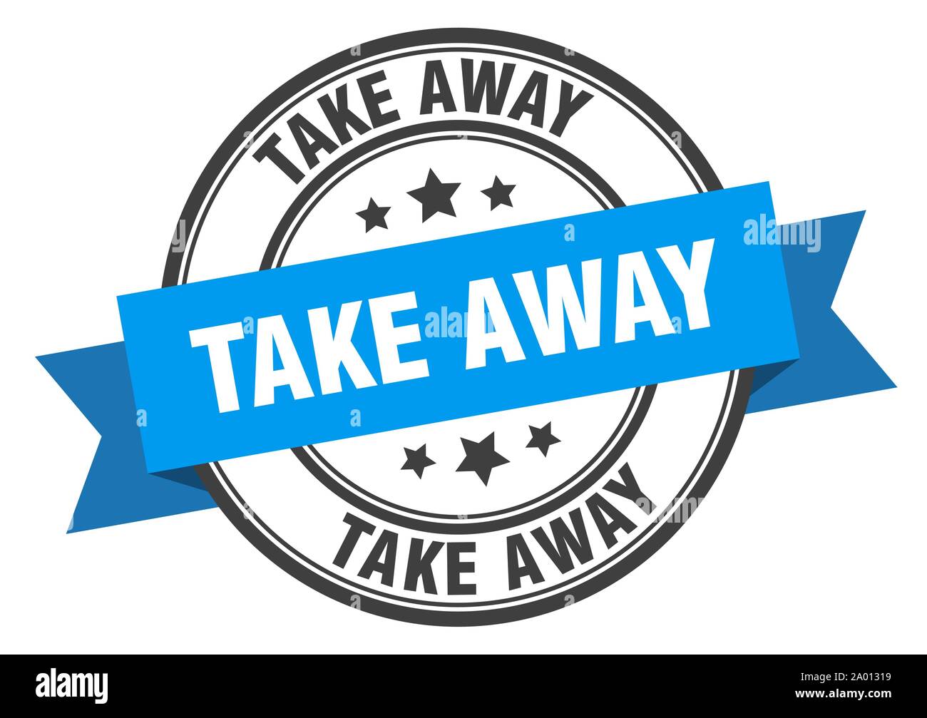 take away label. take away blue band sign. take away Stock Vector Image ...