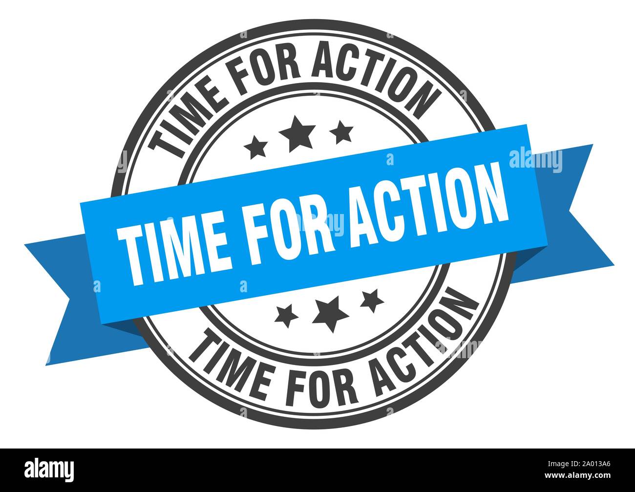 Time action ribbon label hi-res stock photography and images - Alamy