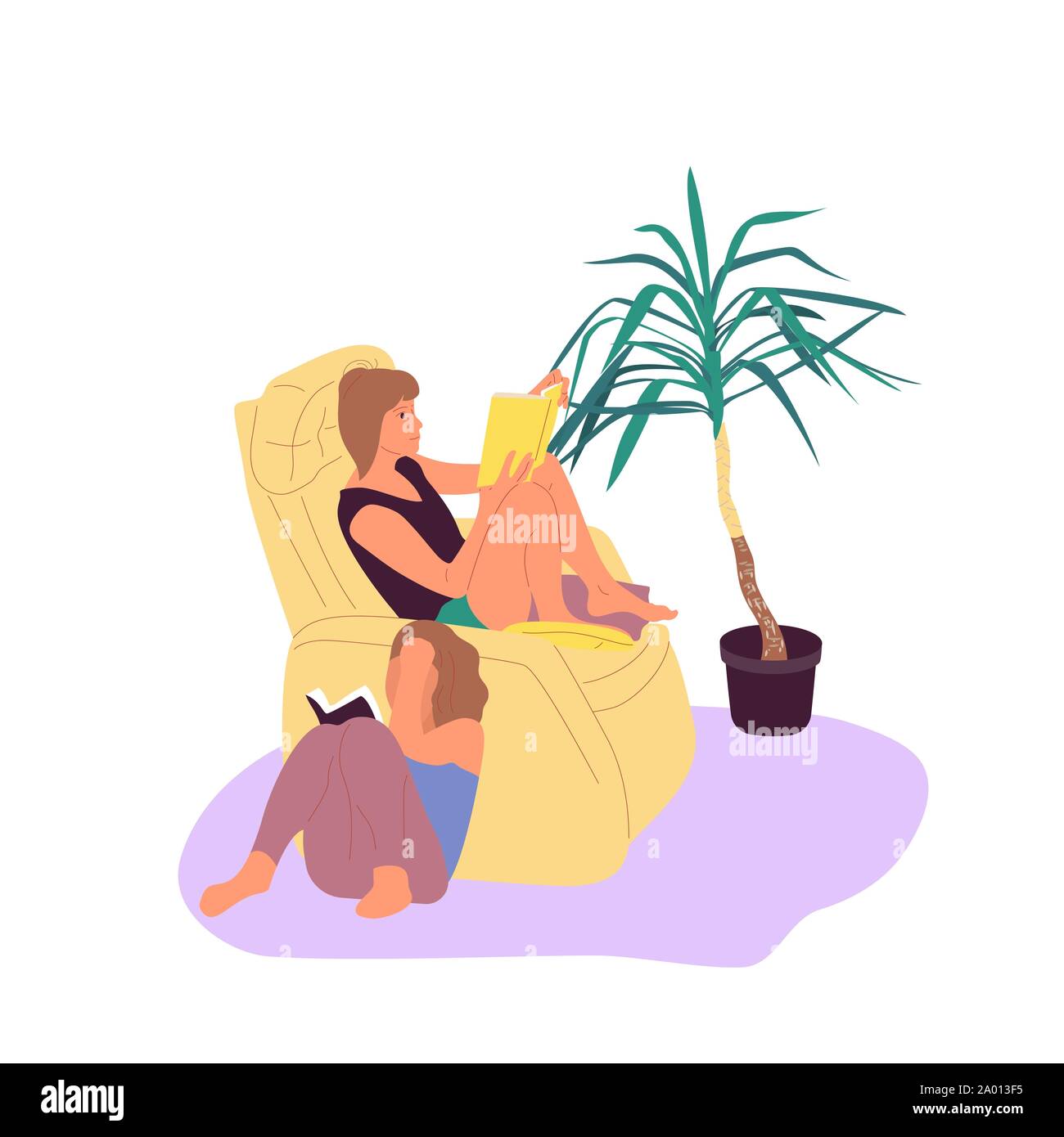 Sitting room in girls Stock Vector Images - Alamy