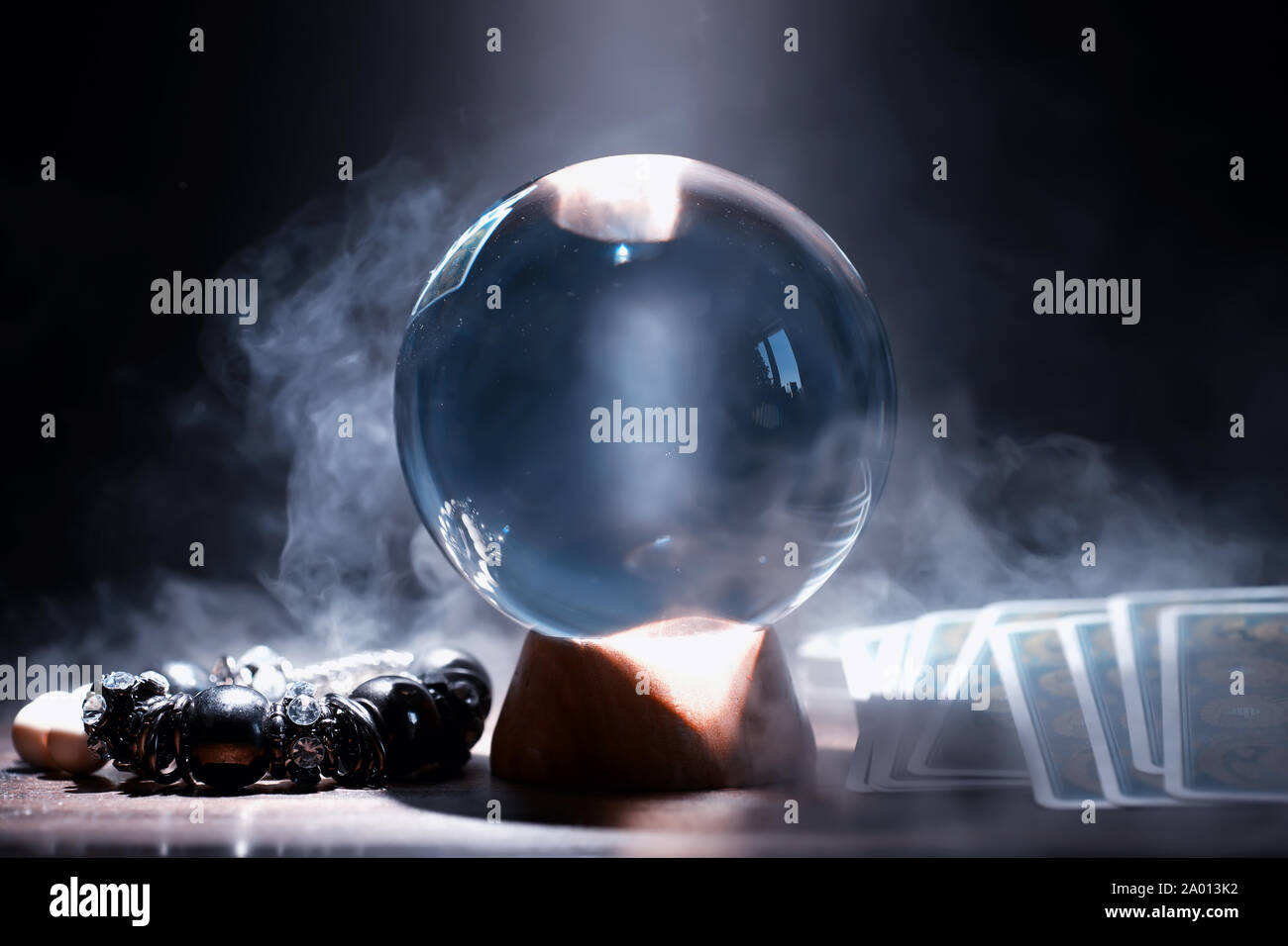 Crystal ball to predict the fate. Guessing for the future Stock Photo ...