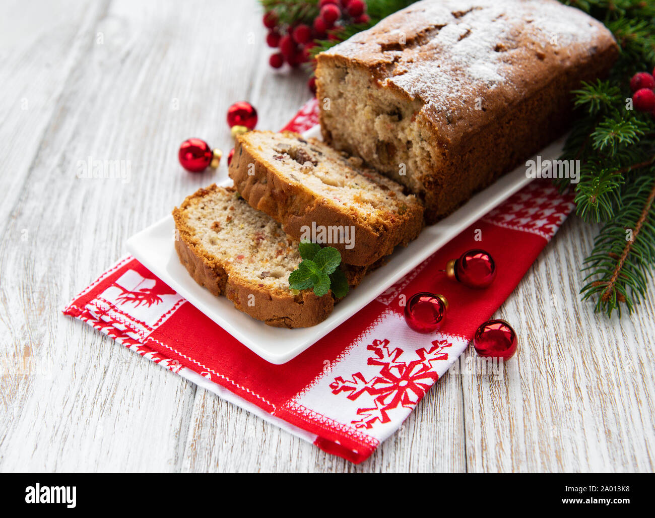 traditional homemade stollen with dried fruits and nuts Stock Photo - Alamy