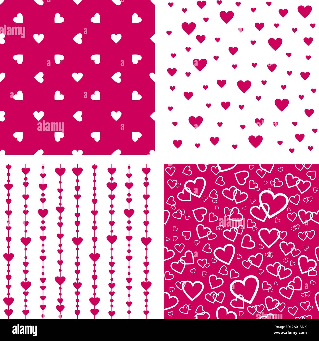 Retro hearts seamless background hi-res stock photography and images ...