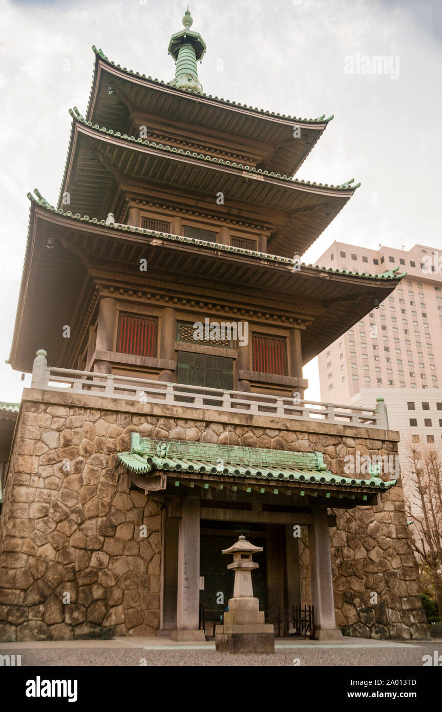 Three story pagoda in Yokoamicho Park, Tokyo Earthquake Memorial ...