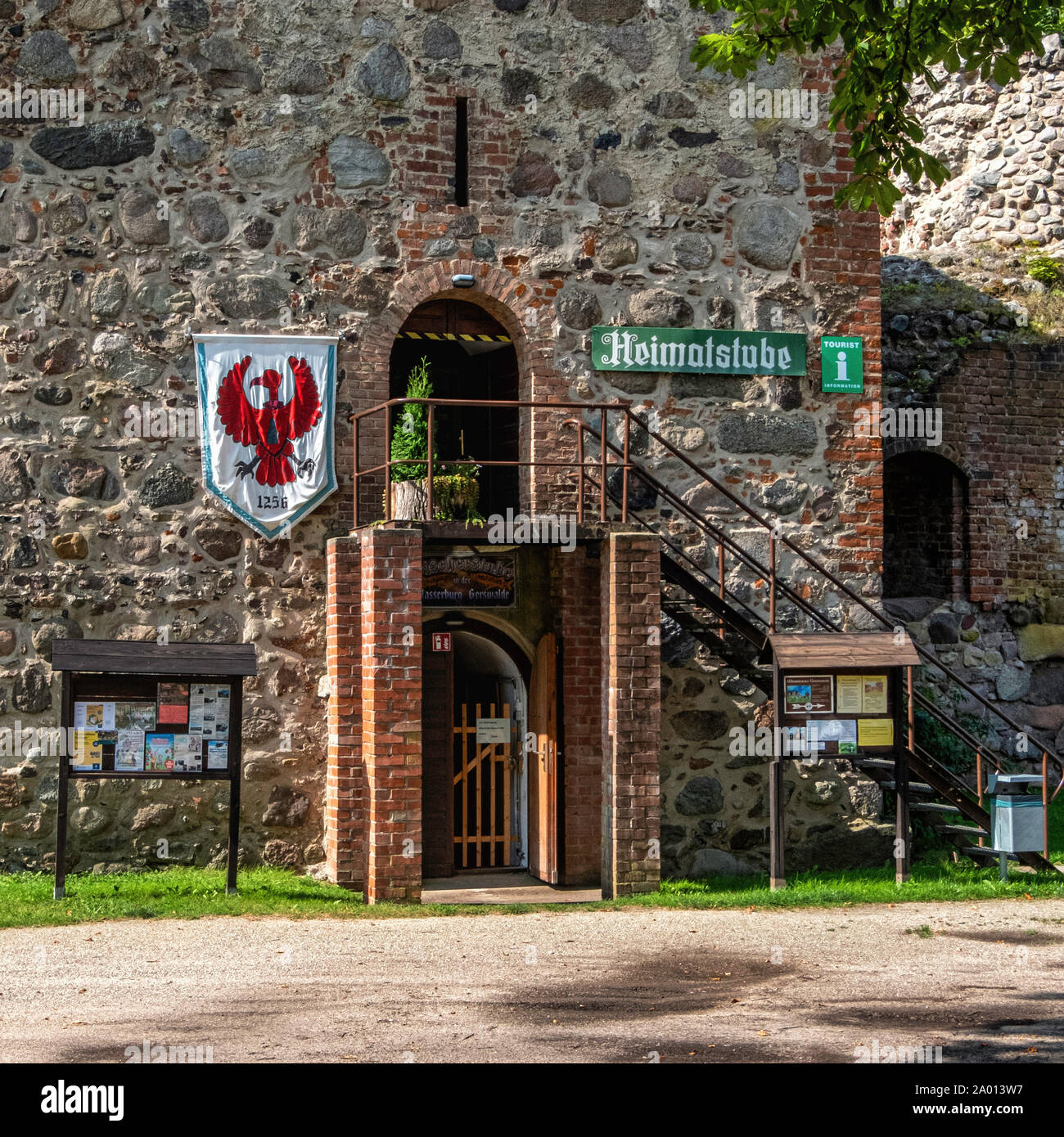 Wasserburg Gerswalde. Restored Moated castle ruin now tourist ...