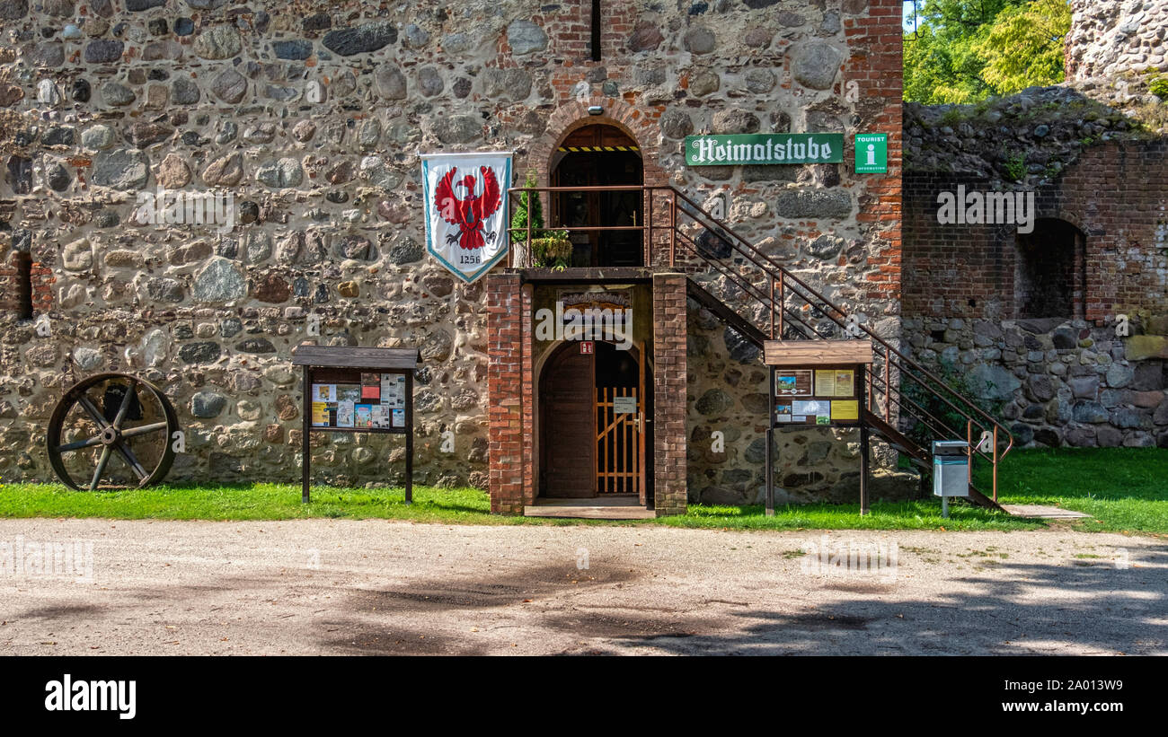 Wasserburg Gerswalde. Restored Moated castle ruin now tourist ...