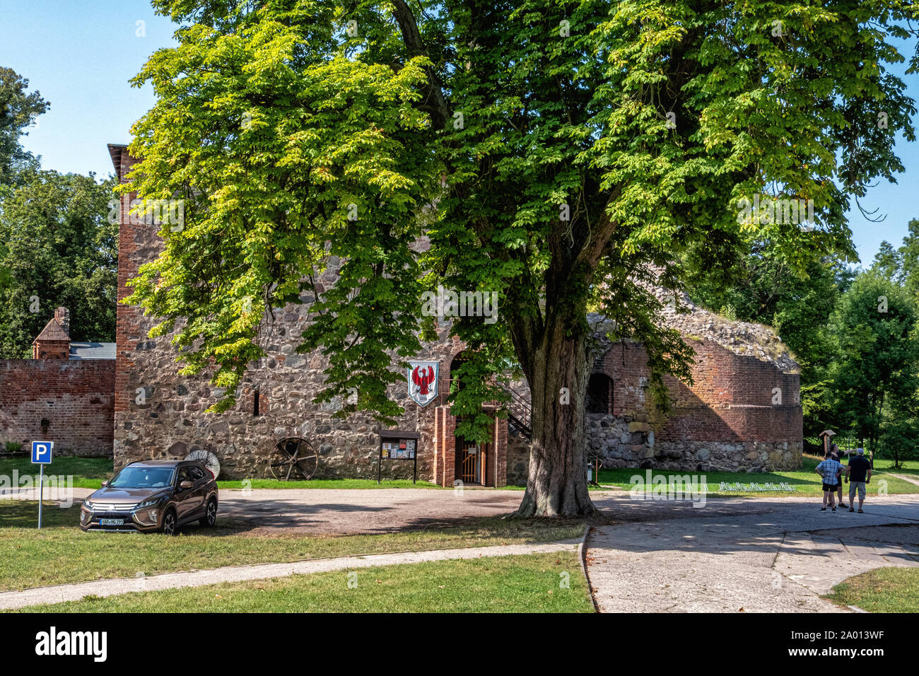 Wasserburg Gerswalde. Restored Moated castle ruin now tourist ...