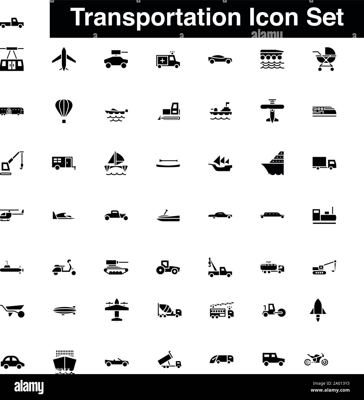transport icon set Stock Vector Image & Art - Alamy