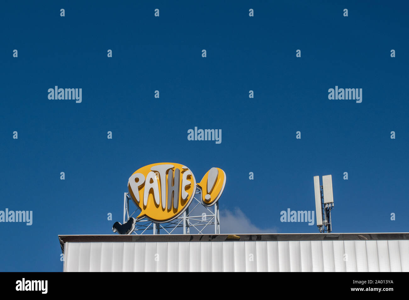 Pathe logo on cinema building hi-res stock photography and images - Alamy