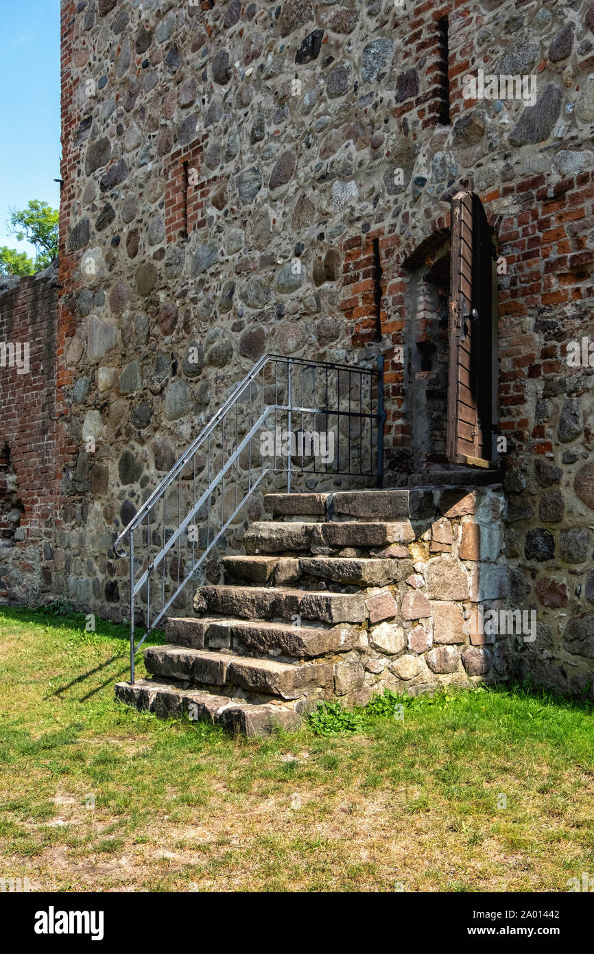 Wasserburg Gerswalde. Restored Moated castle ruin now tourist ...