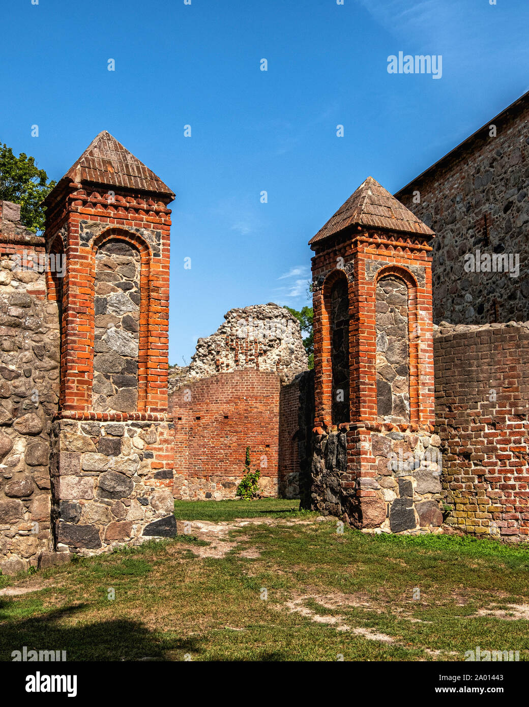 Wasserburg gerswalde restored moated castle ruin hi-res stock ...