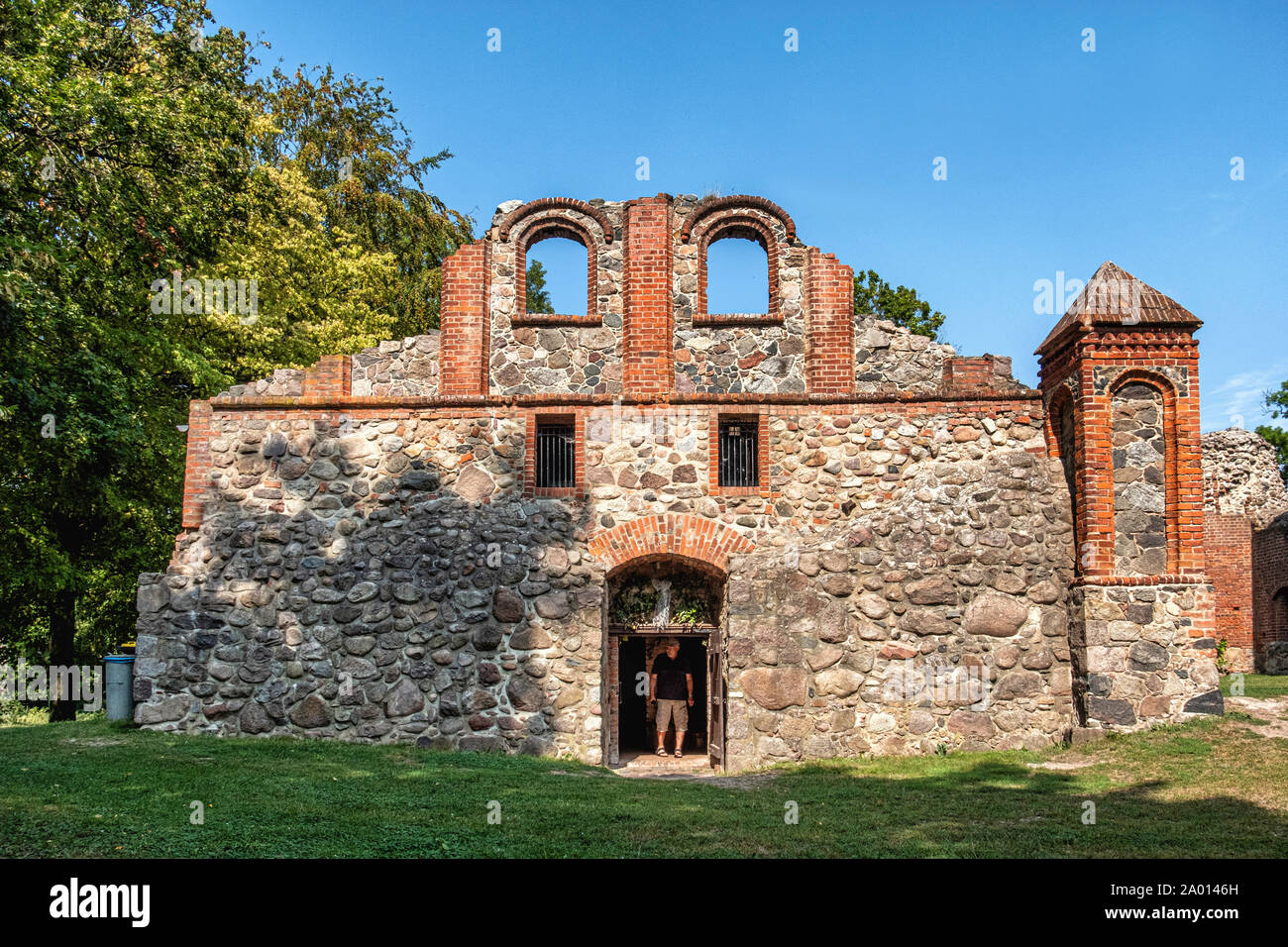 Wasserburg Gerswalde. Restored Moated castle ruin now tourist ...