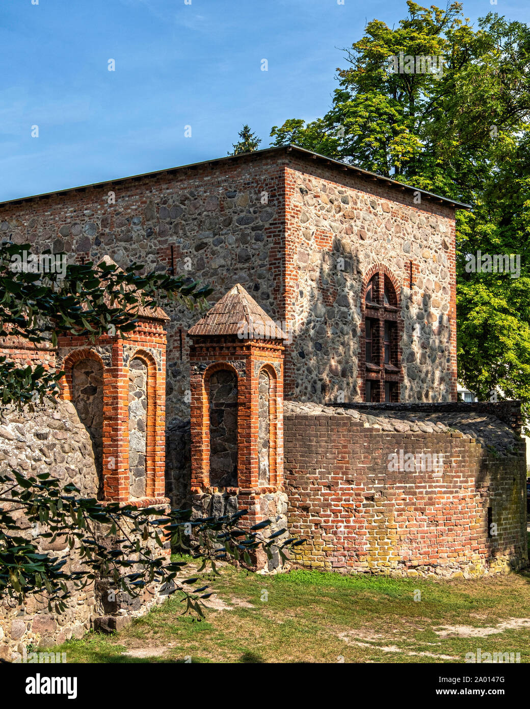 Wasserburg Gerswalde. Restored Moated castle ruin now tourist ...