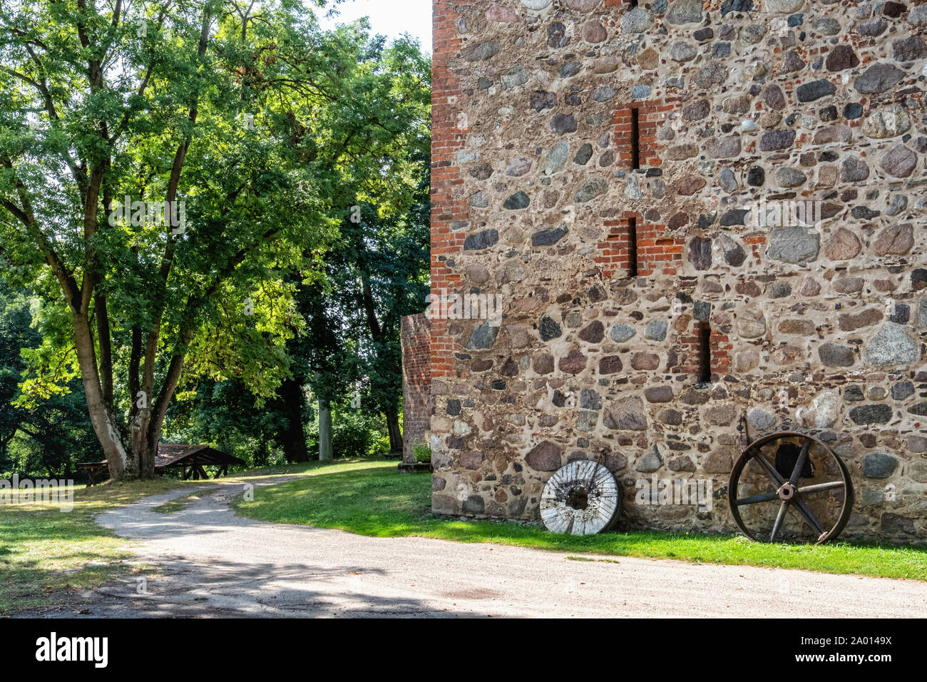 Wasserburg Gerswalde. Restored Moated castle ruin now tourist ...